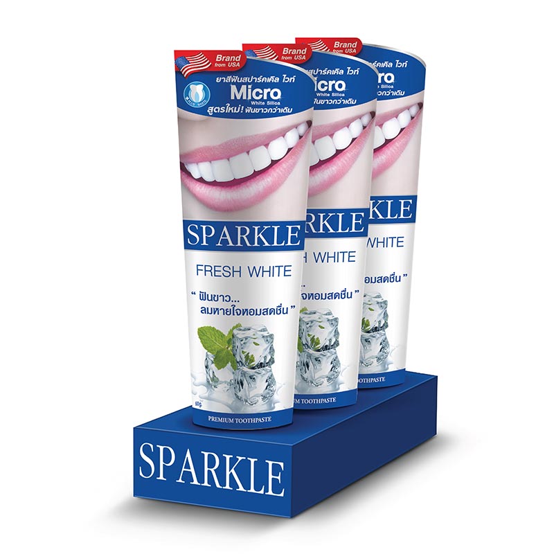 Sparkle White Toothpaste Fresh White 100g x 3 Tubes | Makroclick